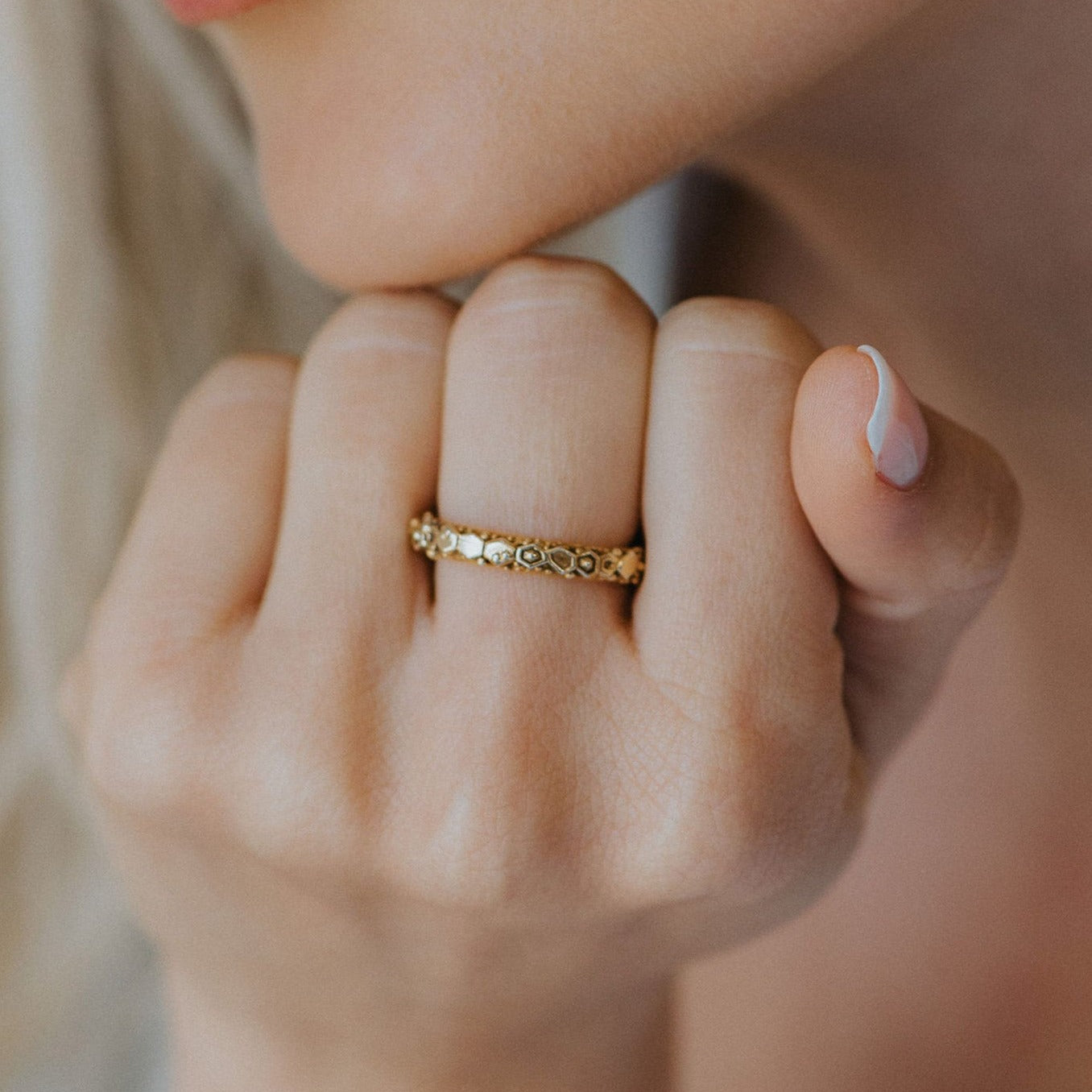 The Gold Hebe Ring | The Goddess of Eternal Youth – Dainty London