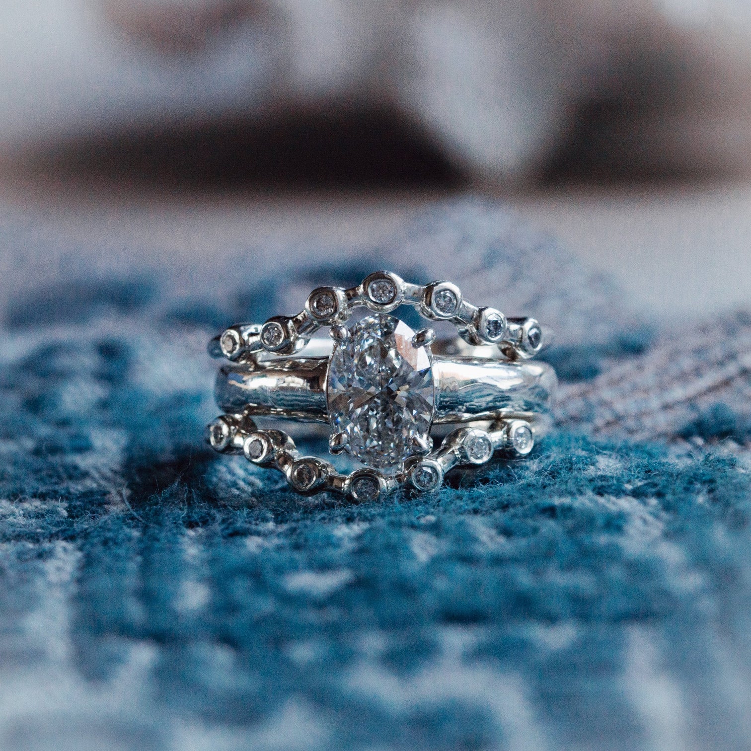 Platinum Oval Diamond Ring - The Isolde Ring – Dainty London