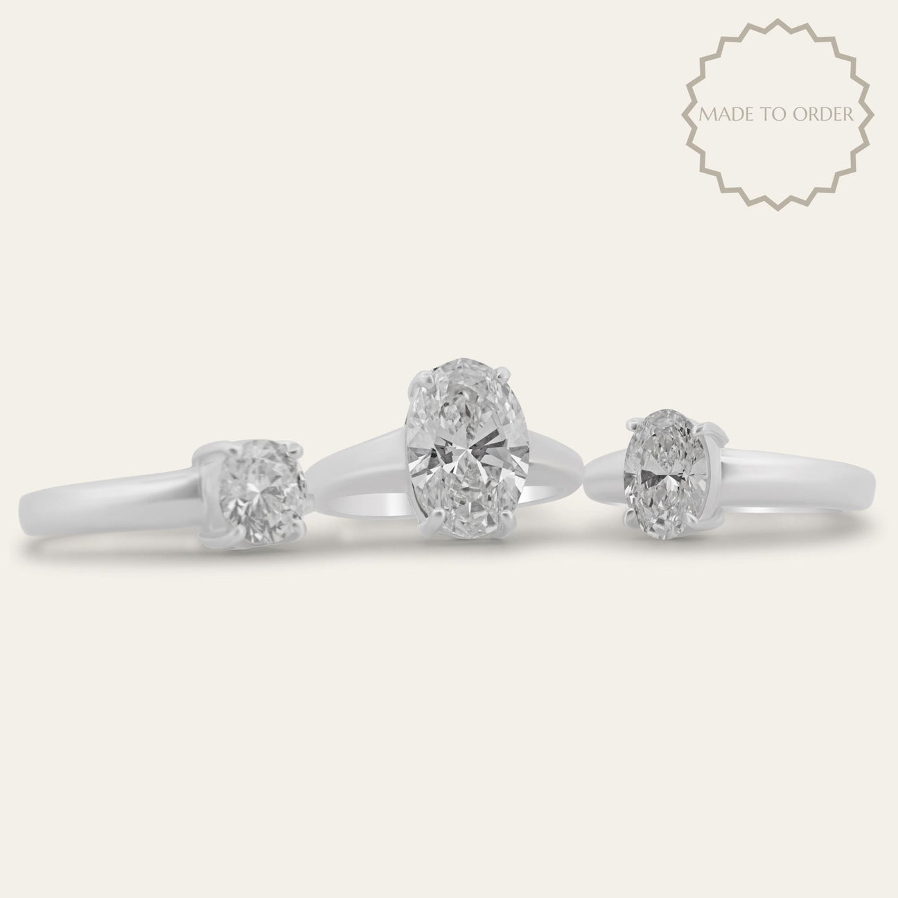 Platinum Oval Diamond Ring - The Isolde Ring – Dainty London