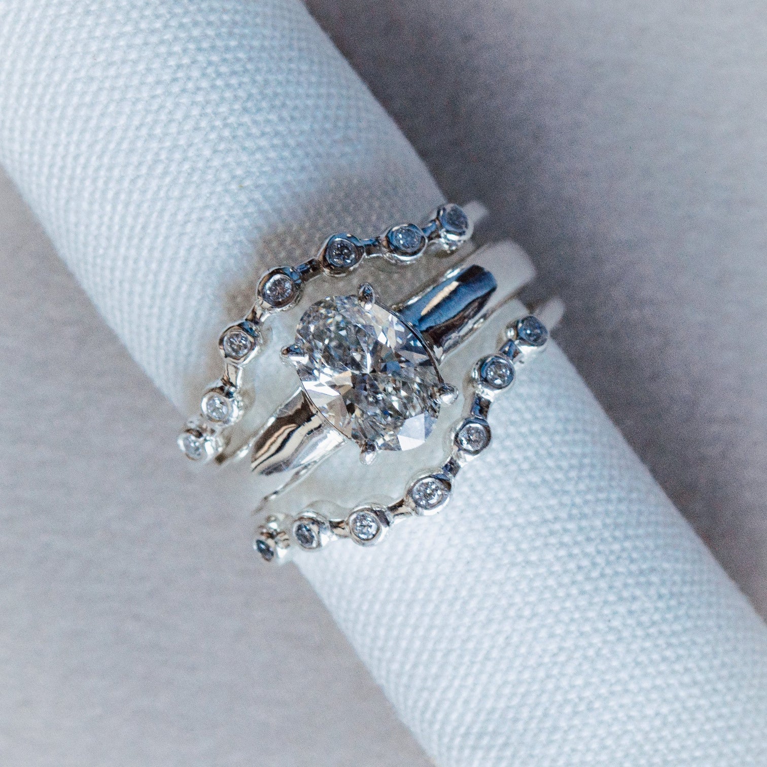 Platinum Oval Diamond Ring - The Isolde Ring – Dainty London