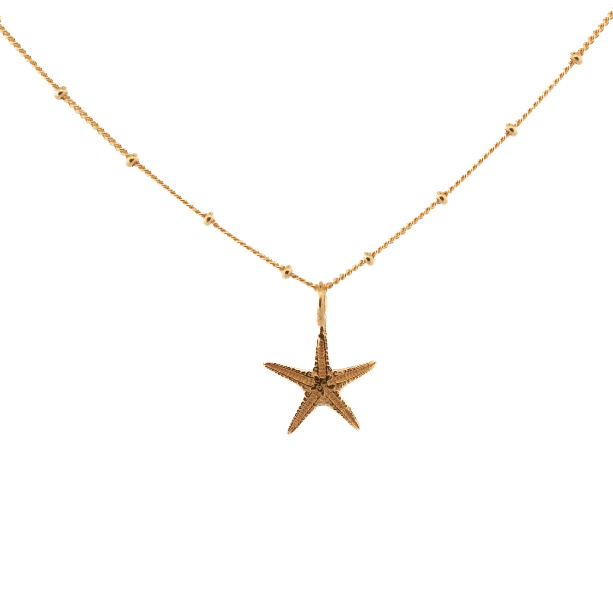 Solid Gold Starfish Necklace | Gold Jewellery Gifts – Dainty London